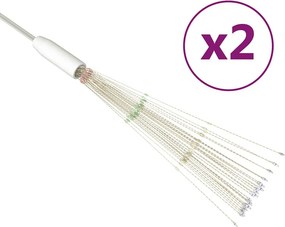Venkovní vánoční ohňostroje 2 ks vícebarevné 20 cm 280 LED diod 328609