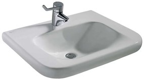 Ideal Standard Contour 21 - Umyvadlo bezbariérové 65x56 cm, 1 otvor pro baterii, bez přepadu bílá S253301