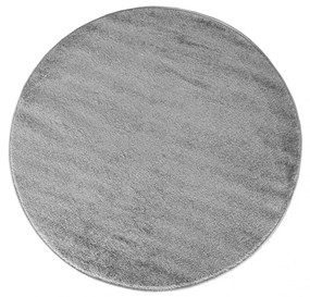 Jednobarevný kulatý koberec šedé barvy Šířka: 200 cm | Délka: 200 cm