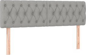 Box spring postel s matrací světle šedá 140 x 190 cm textil 3140849