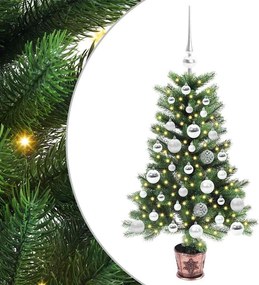 Vánoční stromeček s 150 LED diodami s stojanem Zelená 90 cm PE 3396305