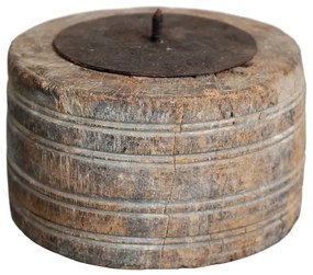 Dřevěný svícen na sloupovou svíčku Grimaud Unit - Ø 15*19 cm