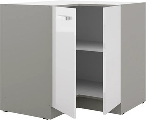 Kuchyňská linka BIANCA sb | 260x270 cm | UNI dvířka | světle šedá/bílá lesk