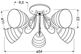 Přisazený lustr SIMPLI 5xE27/40W/230V