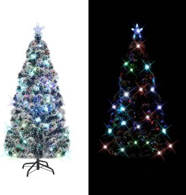 Předem osvětlený vánoční stromek se stojanem a LED 210 cm optické vlákno 242428