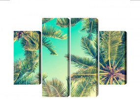 Vícedílný obraz Pohled Zdola Na Palmy Nedostatek Nedostatek Přírodní plátno 200x150