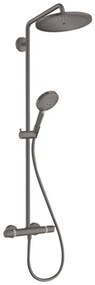 Hansgrohe Croma Select S - Showerpipe 280 1jet s termostatem a ruční sprchou Raindance Select S 120 3jet, kartáčovaný černý chrom 26890340