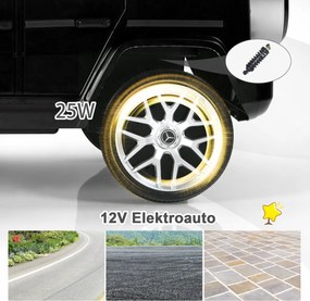 Costway Černé elektrické autíčko Mercedes Benz s hudbou a světlomety pro děti