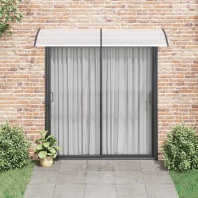 Vchodová stříška černá a průhledná 240 x 75 cm polykarbonát 144816