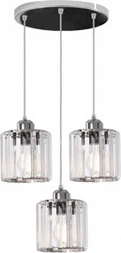 Toolight - ELEGANCE LAMPA SUFITOWA APP210-3CPR KRYSZTAŁ SREBRNA, OSW-08550