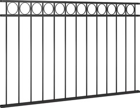 Plotový panel ASSEN ocelový 163x80 cm černý 146316