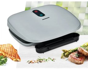 Heinner HEG-F1000SL - Kontaktní gril 1000W/230V matný chrom/černá