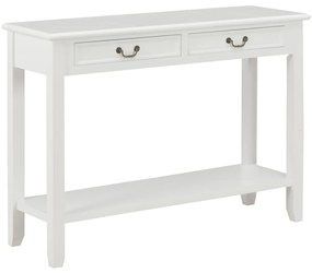 Konzolový stolek - dřevo - bílý | 110x35x80 cm