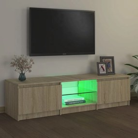 vidaXL Marketos TV skříňka s LED osvětlením dub sonoma 140 x 40 x 36 cm