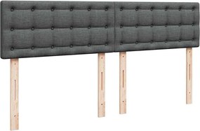Box spring postel s matrací tmavě šedá 200x200 cm textil 3287190