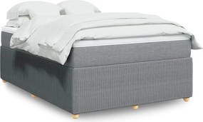 Box spring postel s matrací světle šedá 140 x 200 cm textil 3285574