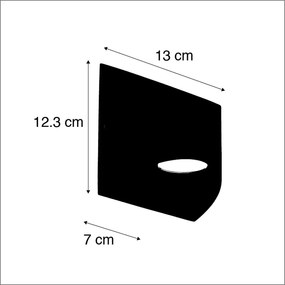 Moderní venkovní nástěnná lampa tmavě šedá vč. LED 2-světlo IP54 - Mal