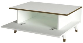 Konferenční stolek Kornel (Bílá + Zlatá). 1072038