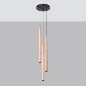 Sollux Lighting Závěsné svítidlo PASTELO 3P dřevo