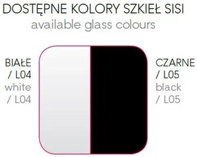 Instalprojekt Koupelnový radiátor SISI Barva radiátoru - Bílá, Povrch - Sklo bílé L04, Rozměr radiátoru - 551 × 1026 mm, výkon 431 W - RADSIS50120E344