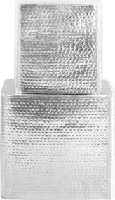 vidaXL Konferenční stolky 2 ks stříbrné hliníkové [246504]