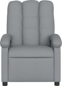 Masážní křeslo s polohovacím mechanismem, světle šedé, látkové 3205868