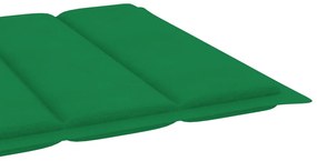 vidaXL Zahradní lehátka 2 ks se zelenou poduškou masivní teak