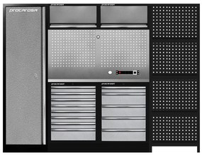 Sestava dílenského nábytku Procarosa PROFI TGC-13085-680 Pracovní deska:: nerezová