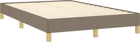 Box spring postel s matrací a LED taupe 120x190 cm textil 3270099