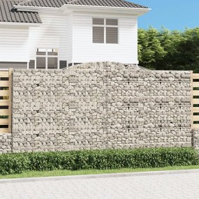 Klenuté gabionové koše 5 ks 400x50x200/220cm pozinkované železo 3147064