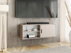 TV skříňka ROJO 2 kašmír otevřená TV skříňka s policí