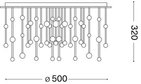 Ideal Lux - LED Stmívatelný přisazený lustr ARMONY LED/48W/230V pr. 50 cm bílá