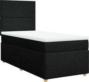 Box spring postel s matrací černá 90x190 cm textil 3293430