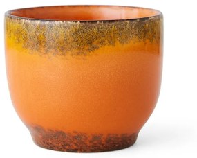HK living Hrnek Coffee Cup Liberica 70's – 200 ml, oranžová barva, keramika