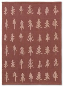 Ferm Living Vánoční bavlněná utěrka Cinnamon Tree, hnědá barva, textil