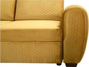 Rohová sedací souprava ARKANA II, žlutá (AN 5959/5958/wenge)