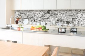 DIMEX | Fototapeta do kuchyně Textura zdi KI-350-266 | 350 x 60 cm | šedá