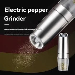 UG Grill Sada 2x elektrický mlýnek na pepř a sůl NerezGravity2