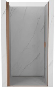 Mexen Mist-B otočné sprchové dveře 90 cm, transparentní, kartáčovaná měď - 8A2-090-000-65-00