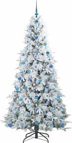 Umělý Skládací Vánoční Strom s stojanem Bílá 210 cm PE a PVC 3397504