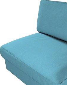 Potah na neskládací křeslo IKEA Kivik barva modrá látka pletený vzor