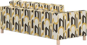 Potah na pohovku IKEA  Karlanda 3-místná nerozkládací, krátký barva vícebarevná látka pletený vzor, vzorované