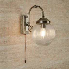 Searchlight 3259AB Nástěnné koupelnové svítidlo BELVUE PATINA s vypínačem