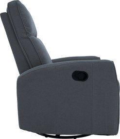Relaxační otočné křeslo, šedá, MEKENZI