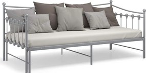 Rám vysouvací postele/pohovky šedý kovový 90 x 200 cm 324760