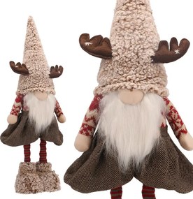 Vánoční dekorace elf béžová 55 cm
