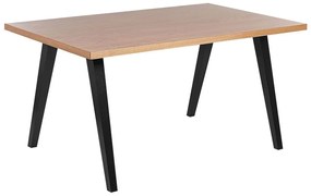 Jídelní stůl 150 x 90 cm světlé dřevo/ černý LENISTER Beliani