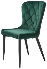 Designová jídelní židle Heller zelený samet