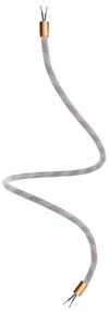 creative cables Creative flex - ohebná trubice potažena světlou směsí textilií RM72 Délka: 60 cm, Barva komponentu: Matná bílá
