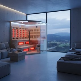 BPS-koupelny Kombinovaná sauna 2v1  - Infrasauna + finská sauna 200x200, 5-6 osob